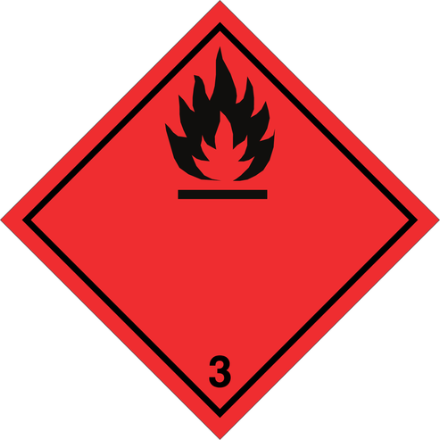 ADR Flammable Liquids Label Class 3 | Fire Hazard Warning ...